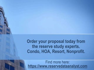 Reserve Study HOA | PPT