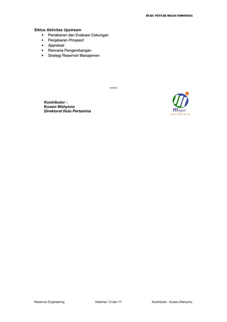 Buku Pintar MIGAS INDONESIA - Reservoir Engineering | PDF