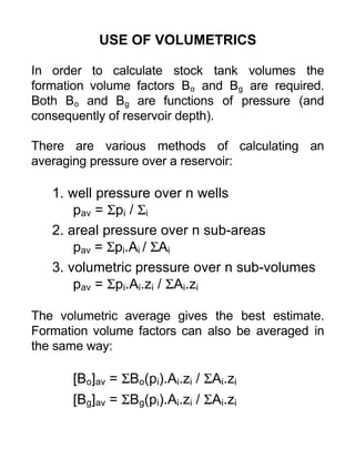 Reservoir evaluation method 101 | PDF