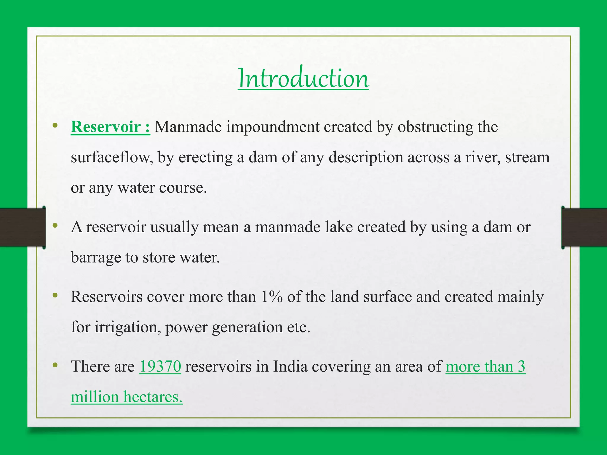 Reservoir fisheries of india | PPTX