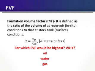 Reservoir fluid parameters | PPTX