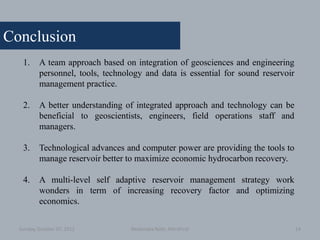 Raising Reservoir - A Techno-Managerial Approach to Reservoir ...