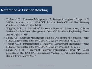 Raising Reservoir - A Techno-Managerial Approach to Reservoir ...