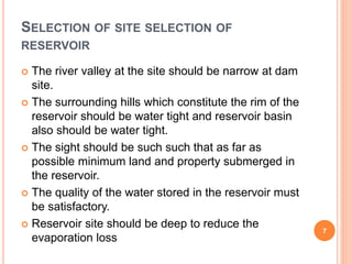 Reservoir planing | PPTX