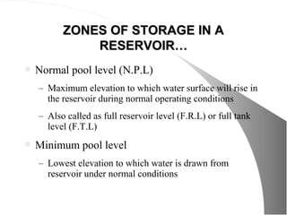 Reservoir planning ajitha miss | PPT
