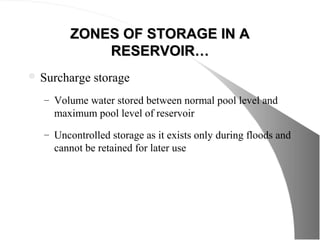 Reservoir planning ajitha miss | PPT