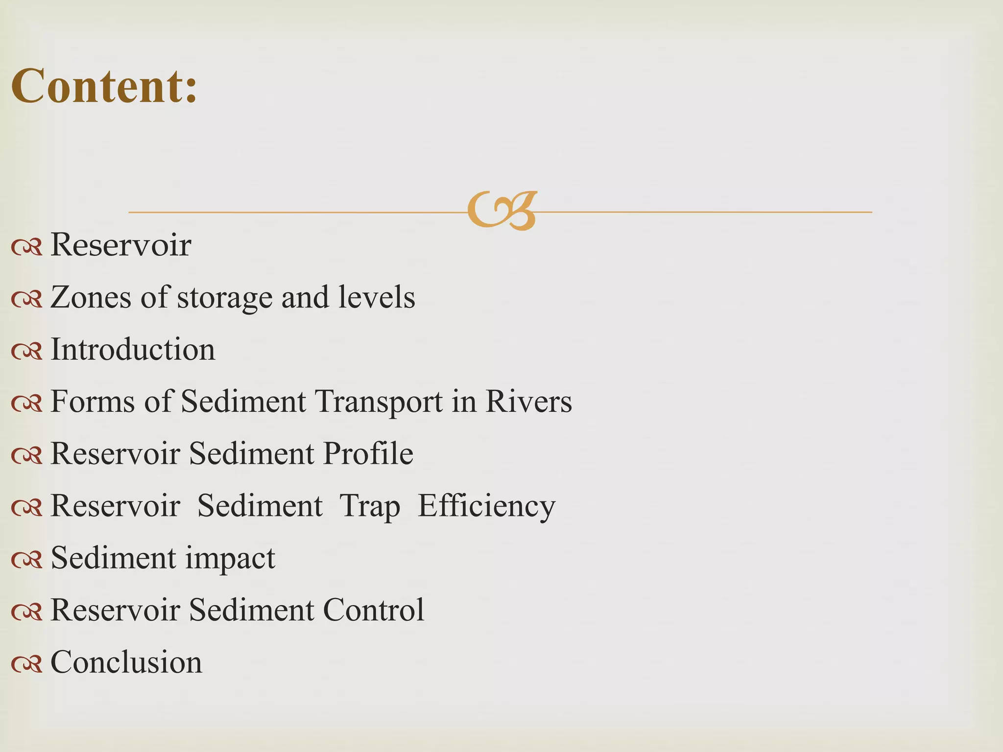 Reservoir ppt | PPTX