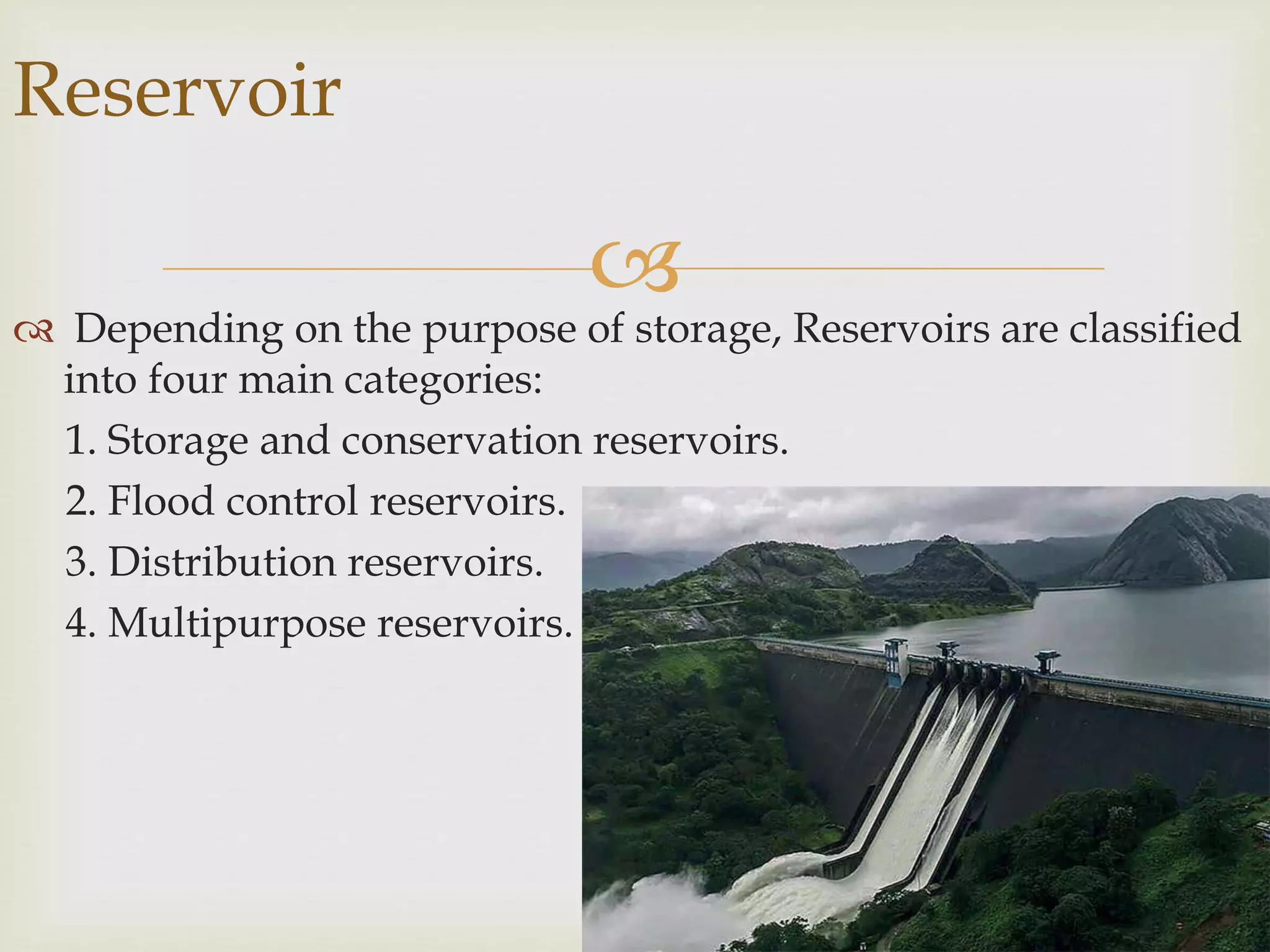 Reservoir ppt | PPTX