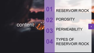 reservoir rock in fuel geology | PPTX
