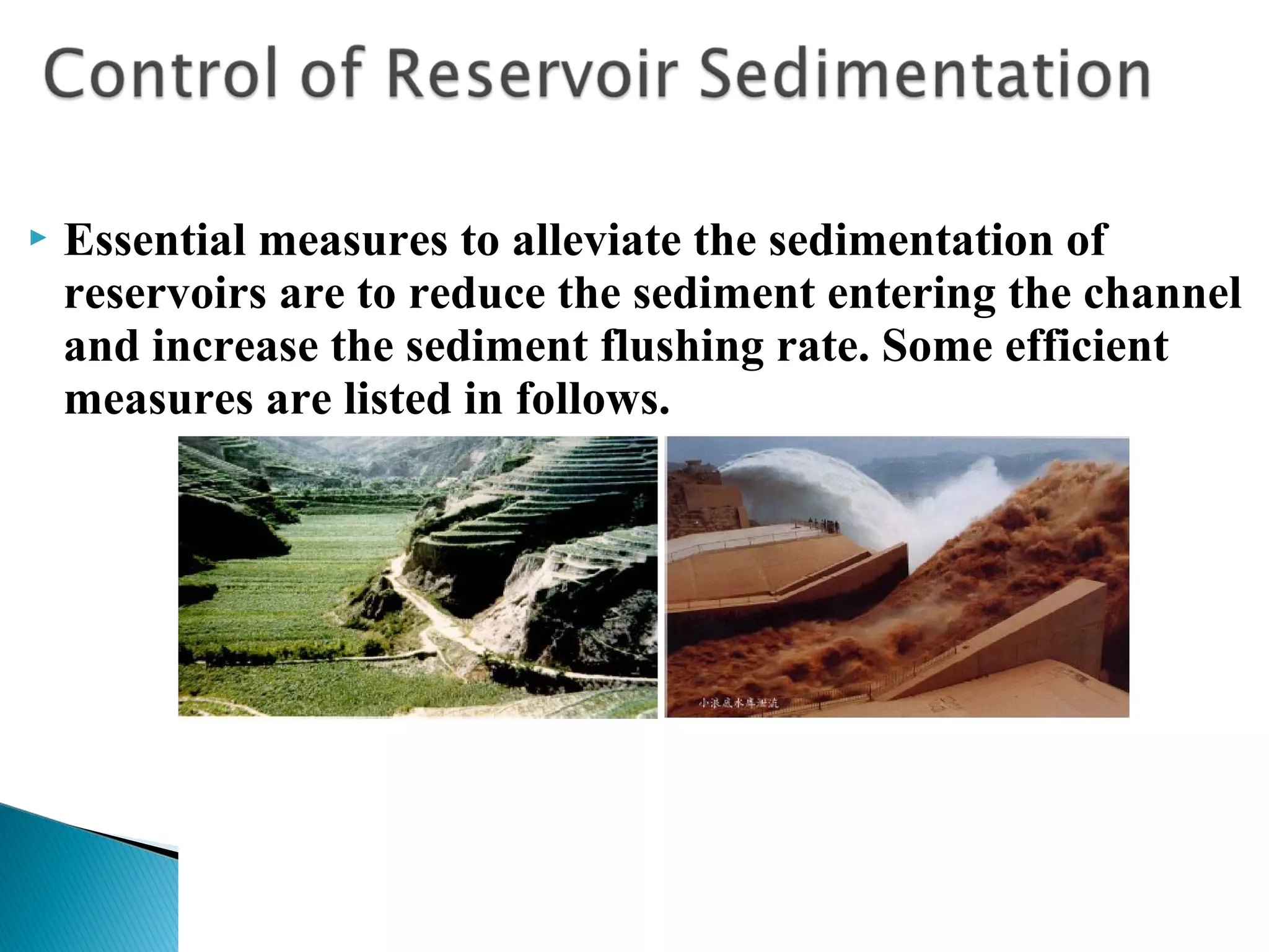 Reservoir sedimentation causes and mitigation | PPT