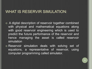 Reservoir simulation | PPTX