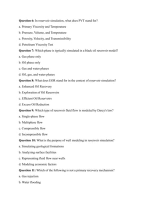 Reservoir Simulation MCQ.docx