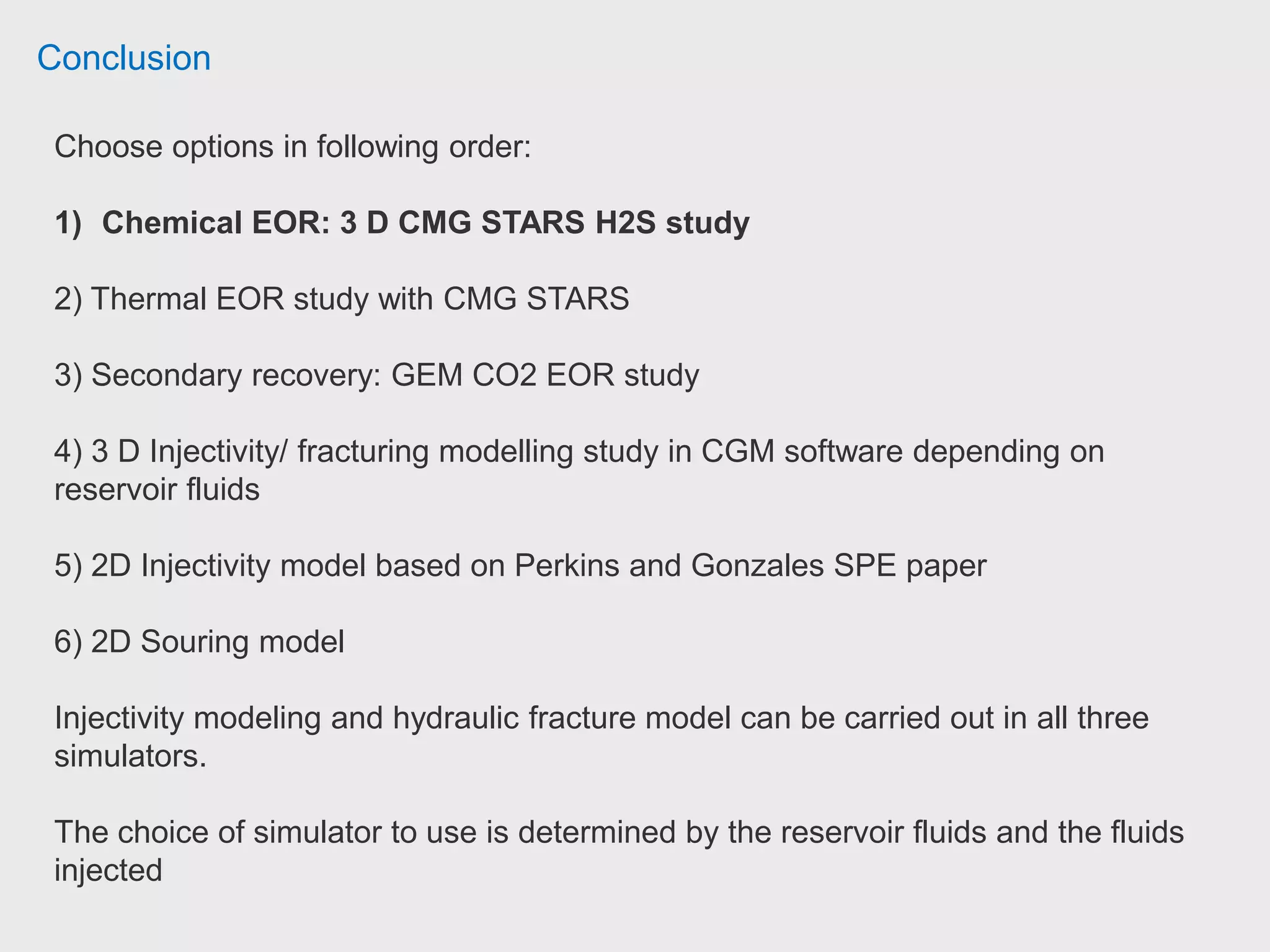 Reservoir simulation study | PPTX