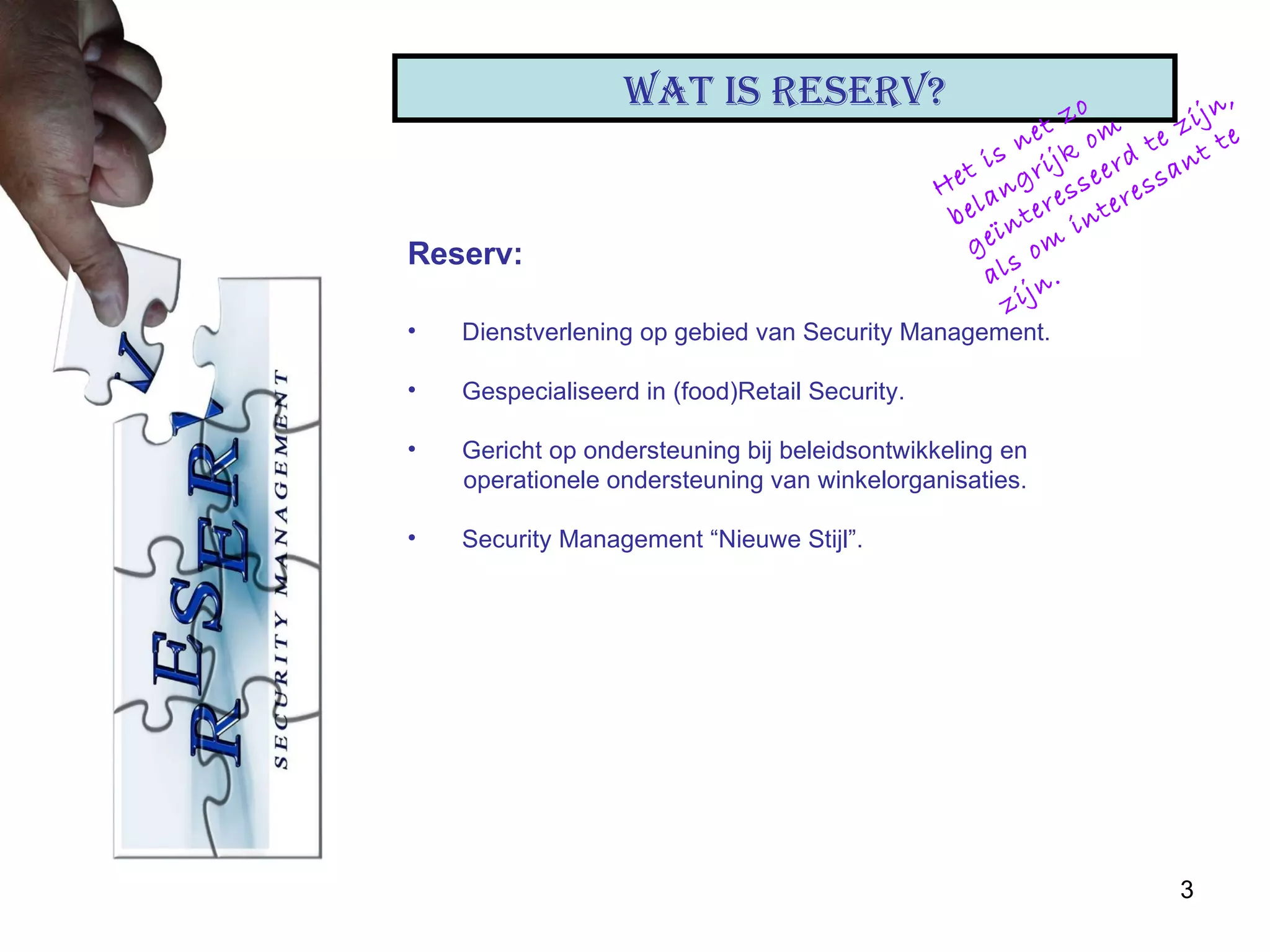 Reserv Presentatie | PPT