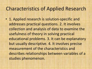 Resesrch methods in education | PPTX