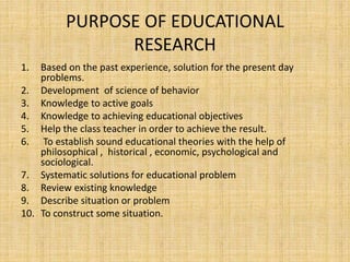 Resesrch methods in education | PPTX