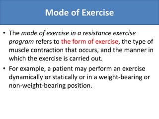 Resistance Exercises Lect 3 | PPT