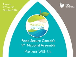 Partner with us | Resetting the Table 2016 | PPT