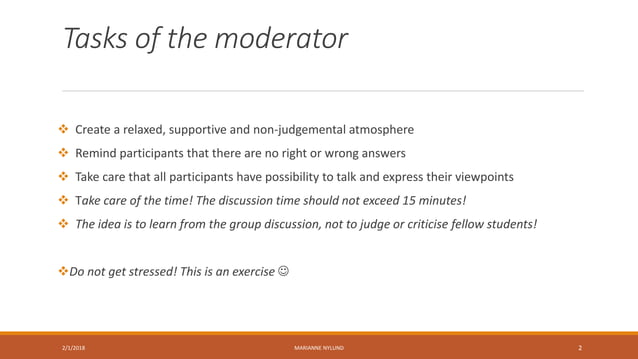 Focus Group Guidelines: Tasks for Moderators, Observers, Participants ...