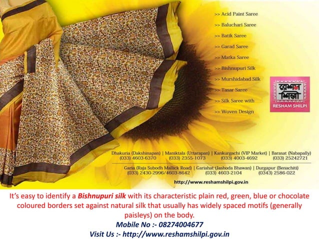 Resham shilpi bishnupuri silk in kolkata | PPT