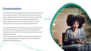 Reshape your digital transformation strategy using low code platforms | PPT