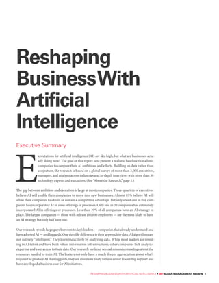 Reshaping business with artificial intelligence tcm9 177882 | PDF