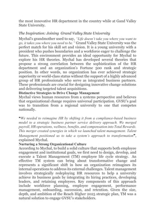 Reshaping the HR Landscape: Mychal Coleman’s Empowering Journey | PDF