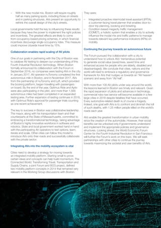 Reshaping Urban Mobility with Autonomous Vehicles. Lessons from the City of Boston | PDF