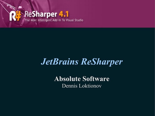 JetBrains ReSharper | PPT