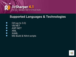 JetBrains ReSharper | PPT