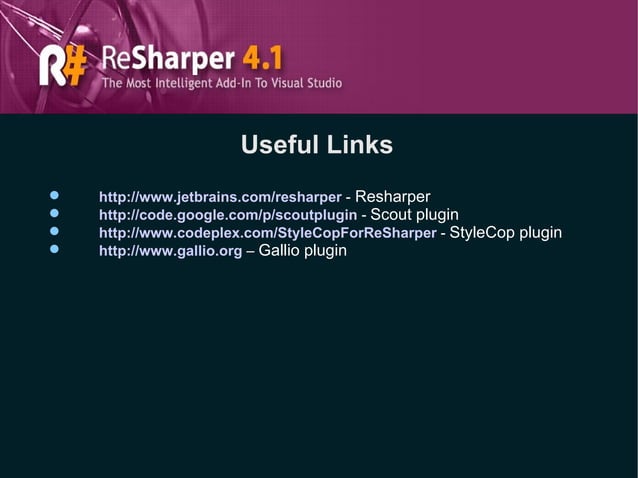 JetBrains ReSharper | PPT