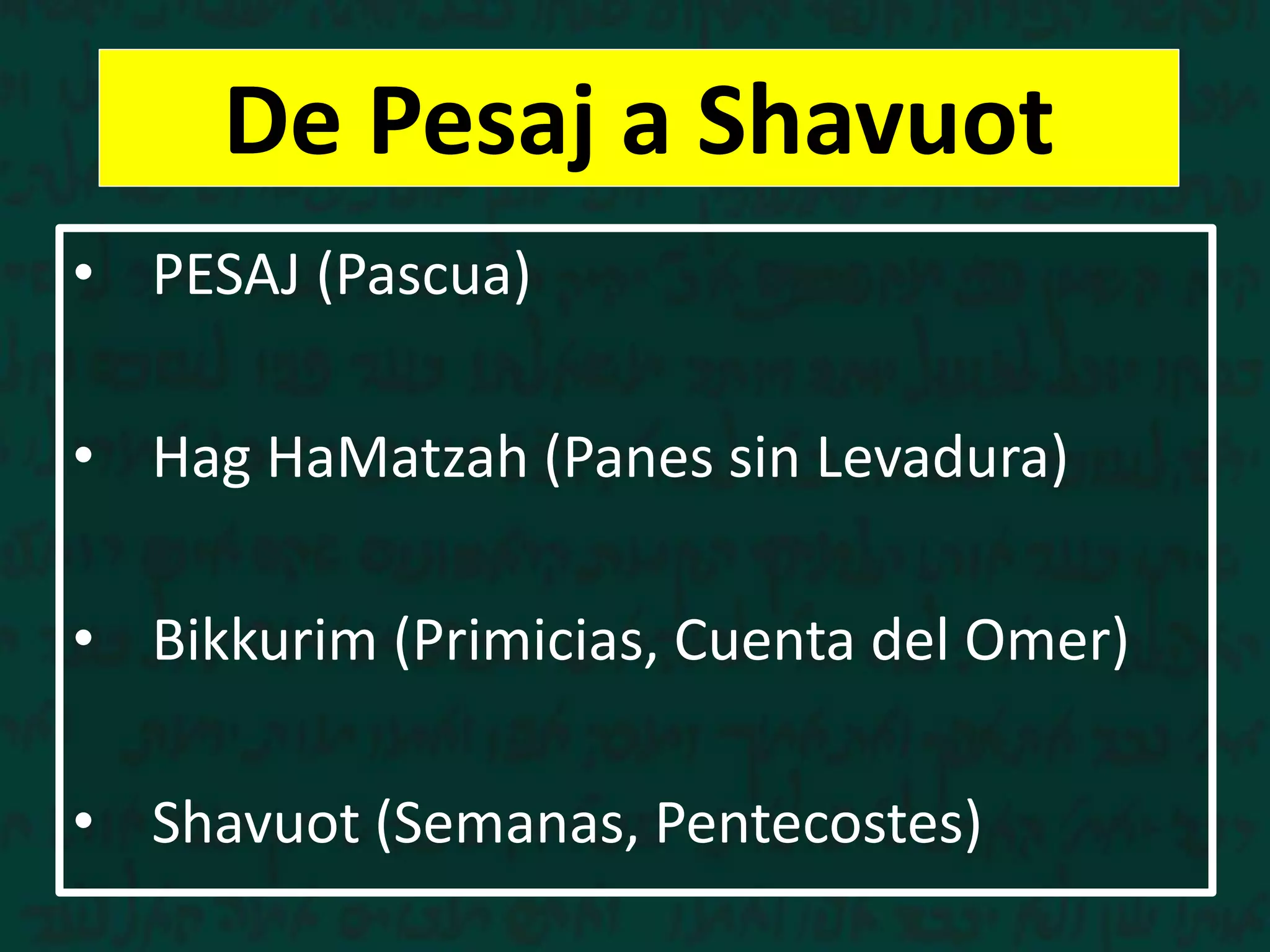 Día de las Primicias (Yeshua Resucita) | PPT