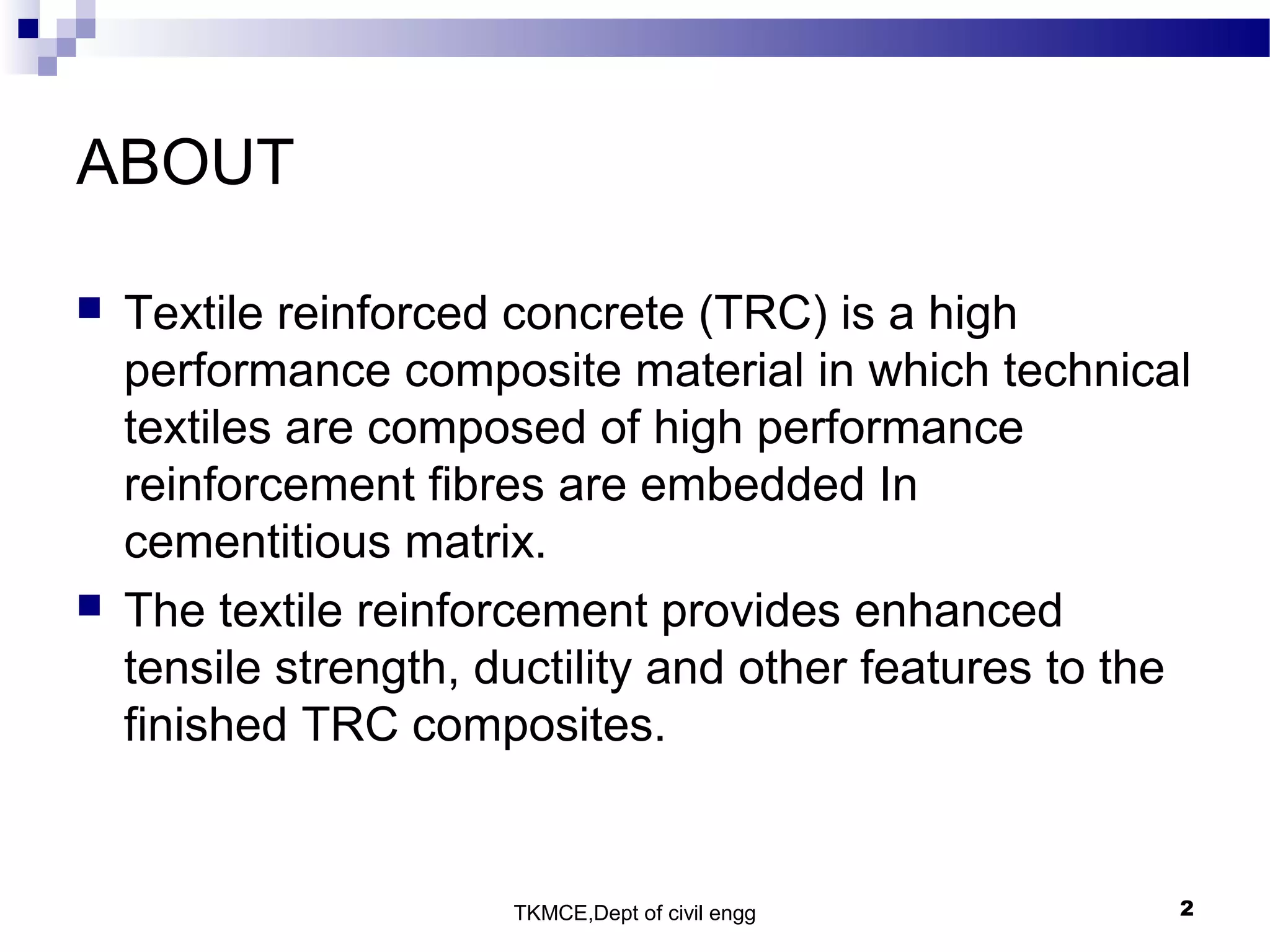 textile reinforced concrete | PPT