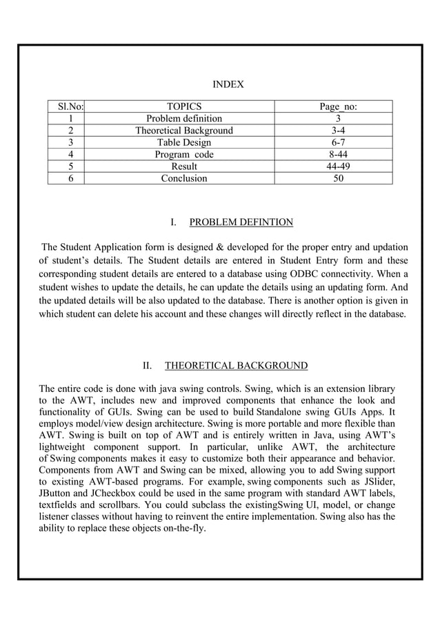 student application form Java Netbeans | PDF | Databases | Computer Software and Applications
