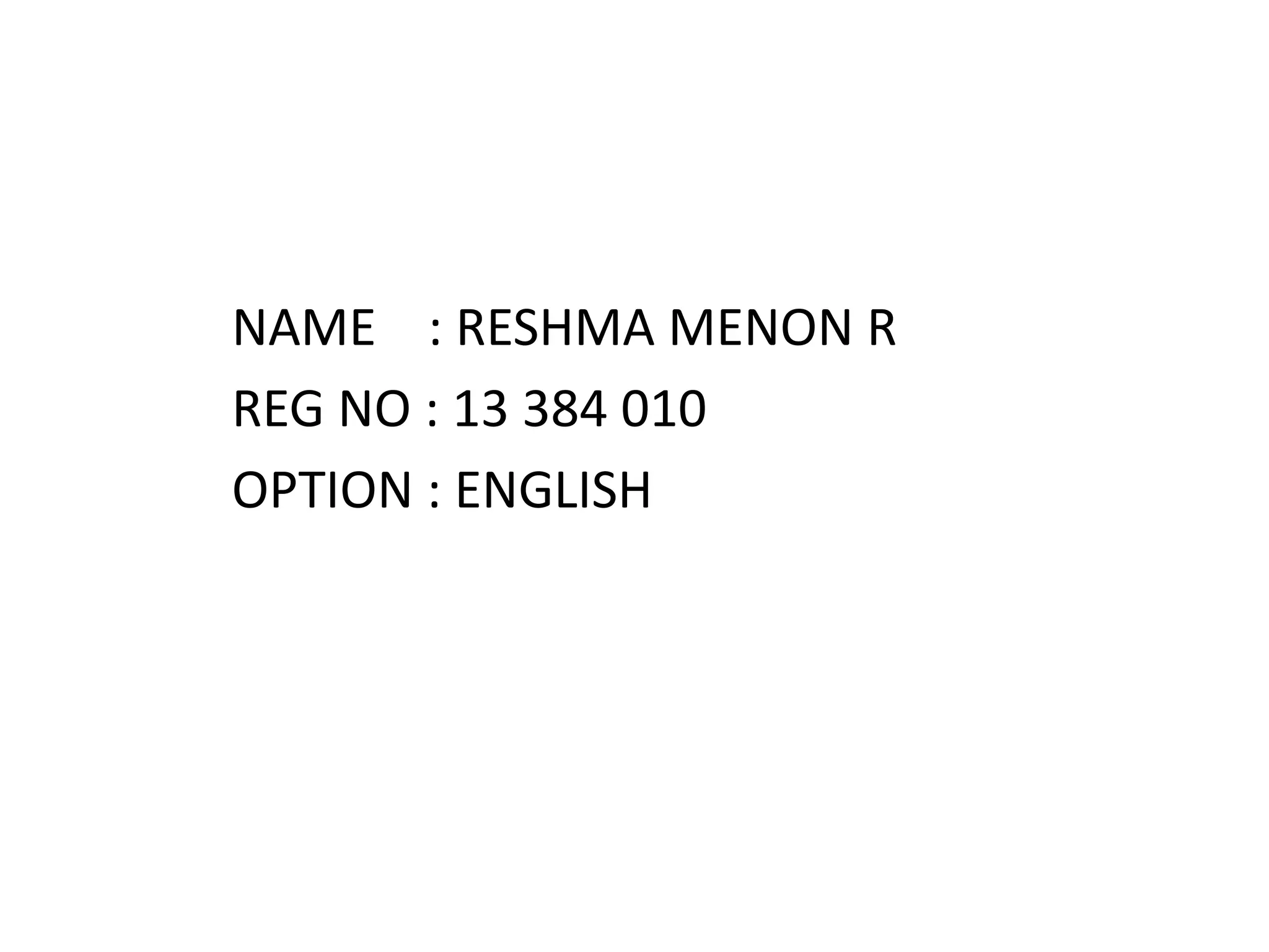 Reshma powerpoint new | PPTX
