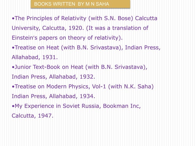 M N SAHA | PPTX | Chemistry | Science