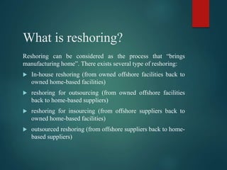 Reshoring - Piquadro case study | PPT