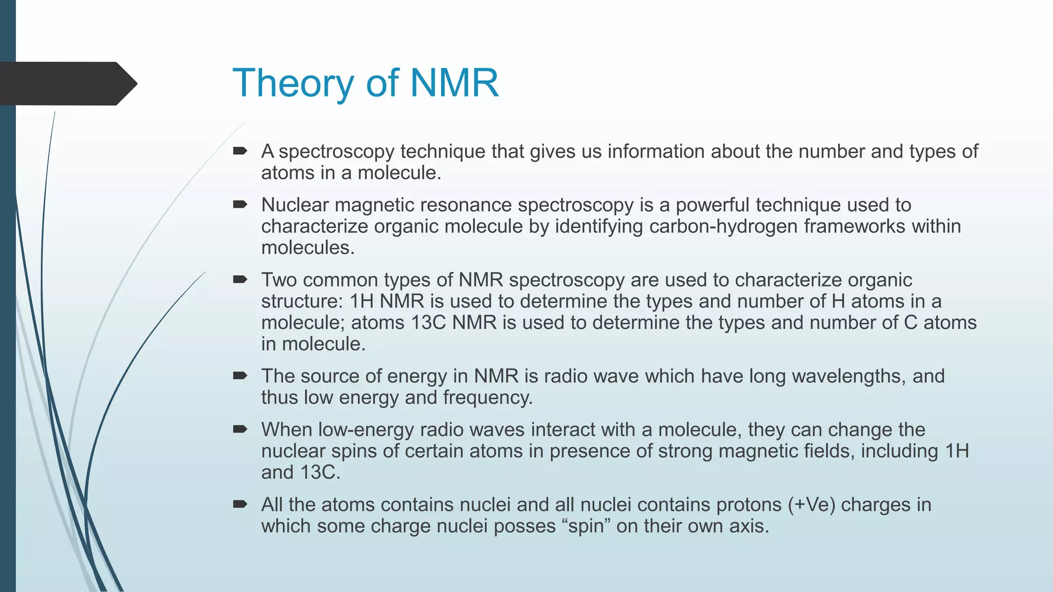 Nuclear magnetic Resonance(NMR) spectroscopy | PPTX