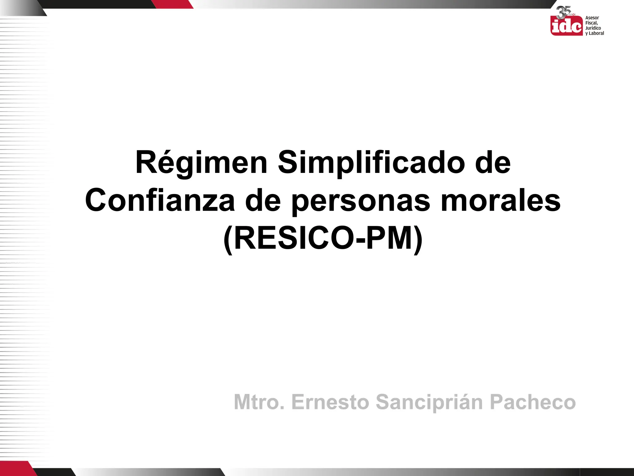 RESICO REGIMEN SIMPLIFICADO DE CONFIANZA PM | PDF