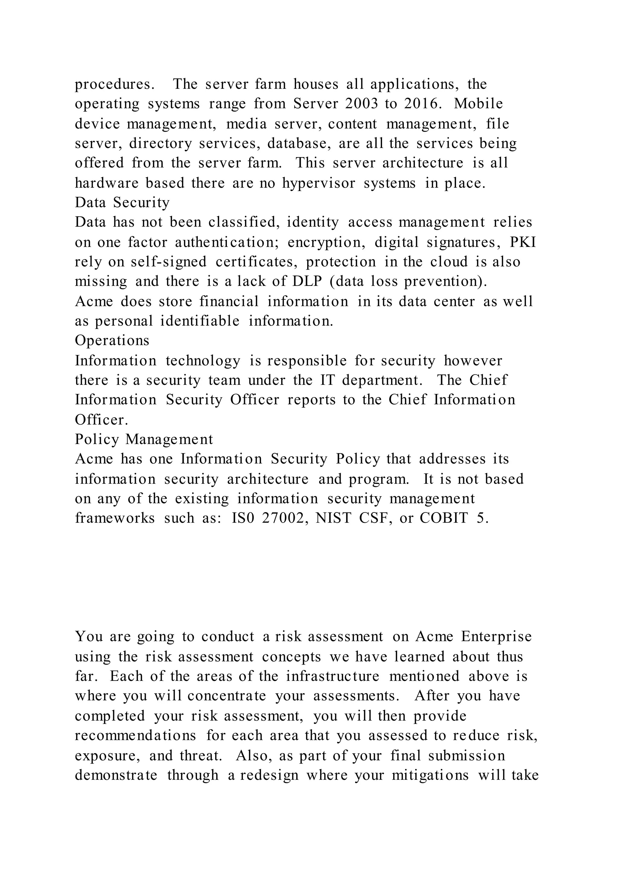 Residency research makeup project acme enterprise scenario resi | DOCX