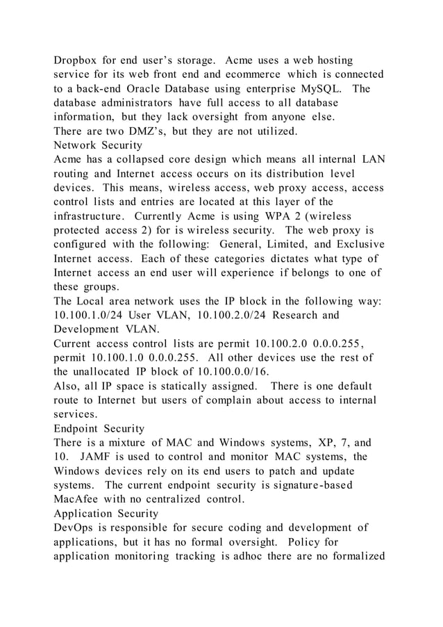 Residency research makeup project acme enterprise scenario resi | DOCX