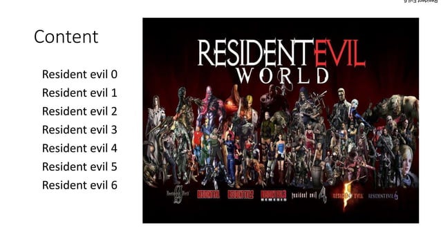 resident evil information | PPT
