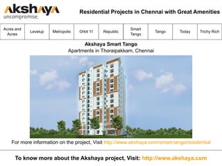 Residential Property for Sale in Chennai by Akshaya with Great Amenities | PDF