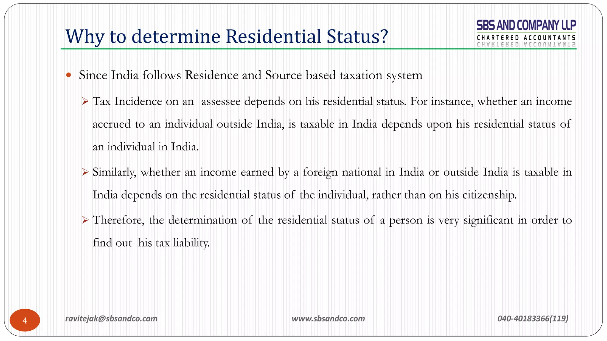 Residential status under income tax | PDF