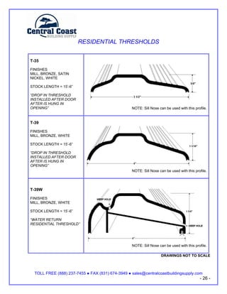 RESIDENTIAL THRESHOLDS | PDF | Nail Care | Beauty