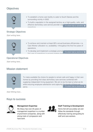 Residential Assisted Living Business Plan Example | PDF