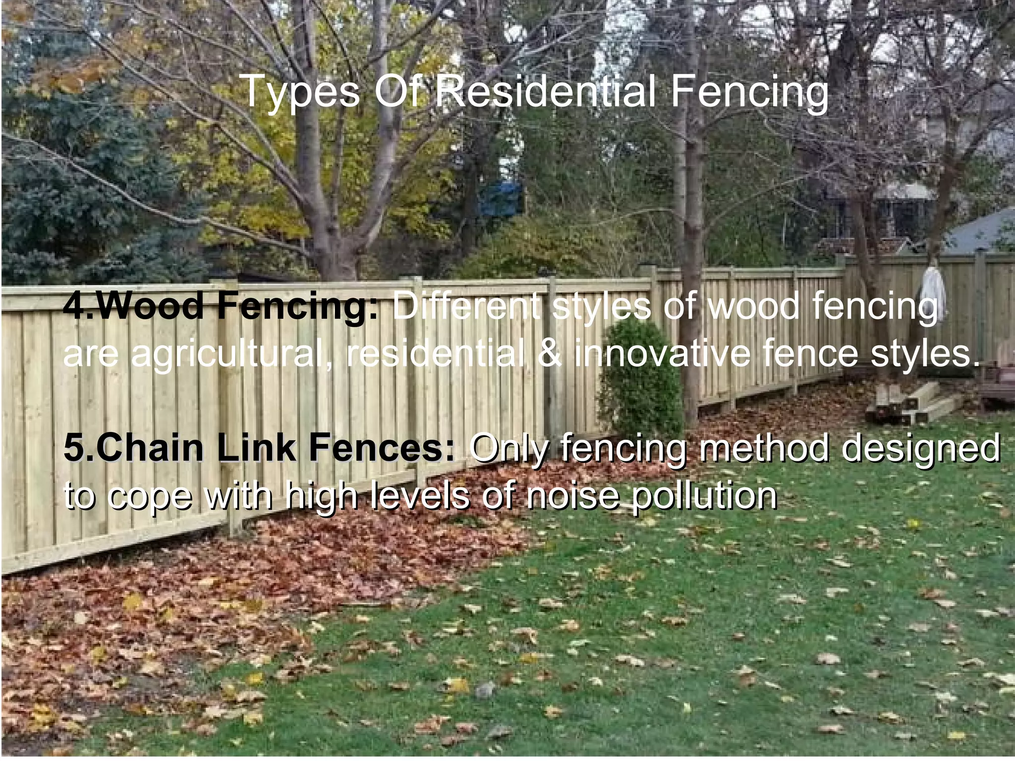 Residential fencing | PPT