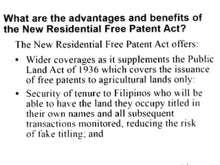 Residential free patent primer | PPTX