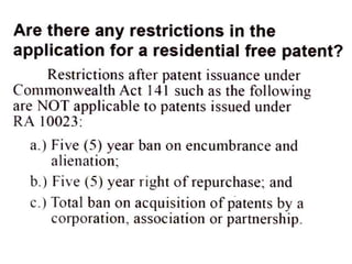 Residential free patent primer | PPTX
