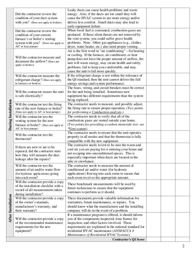 Residential HVAC Installation Check List By Andrew s Refrigeration residential-hvac-installation-check-list-by-andrew-s-refrigeration